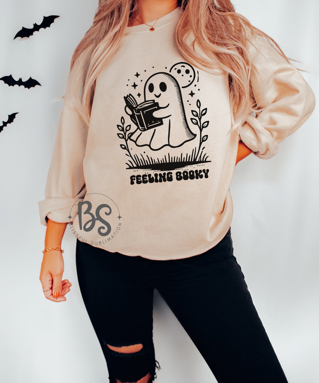 Cute Ghost Reading Book PNG Feeling Booky Halloween Ghost Png Vintage ...