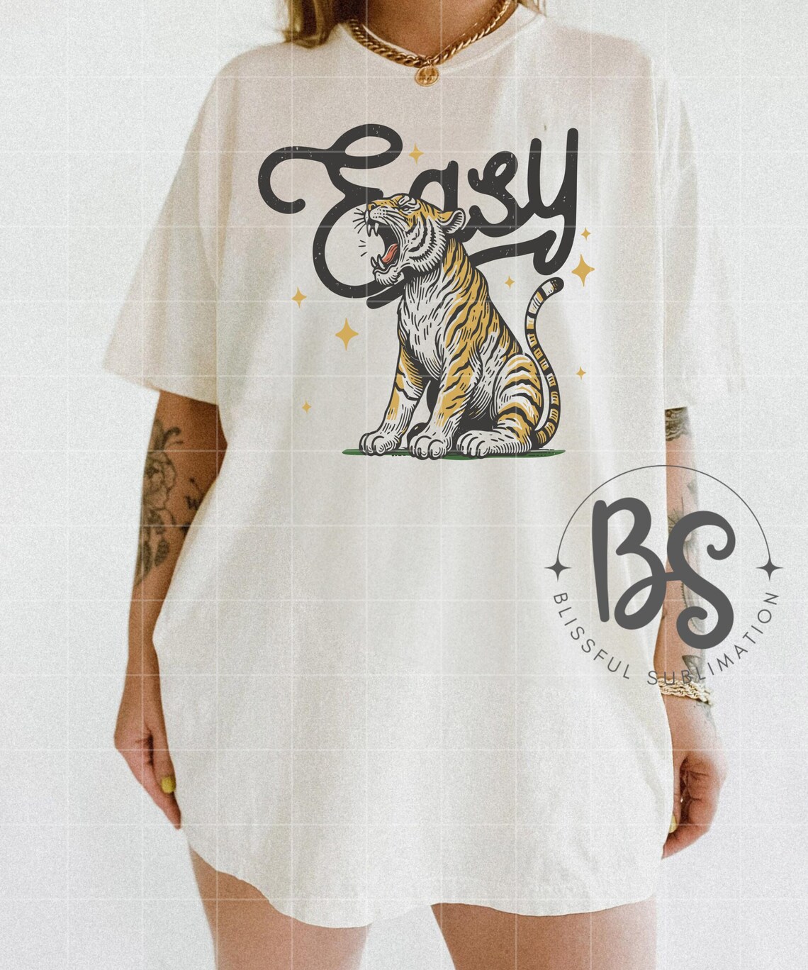 Easy Tiger Png, Retro Tiger Design, Trendy Tiger Shirt Png Sublimation ...