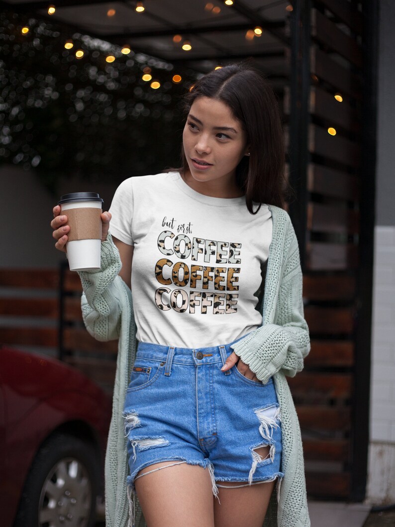 But First Coffee PNG, Leopard Coffee Sublimation, Coffee Stacked Design ...