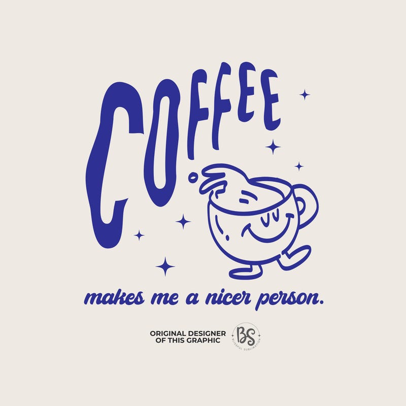 Retro Coffee Character - Etsy