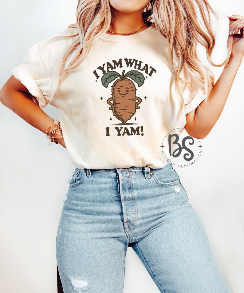 I Yam What I Yam PNG - Funny Yam Pun Design | Foodie, Vegetable Digital ...