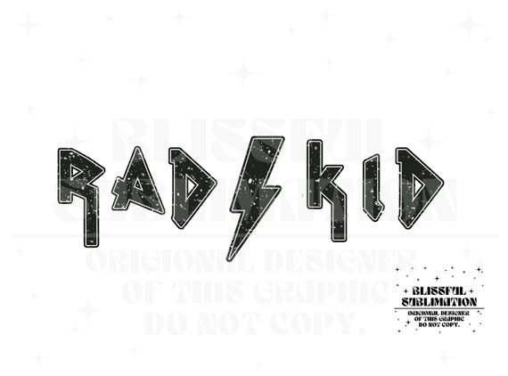RAD KID Png File for Sublimation Printing DTG Printing Dad | Etsy