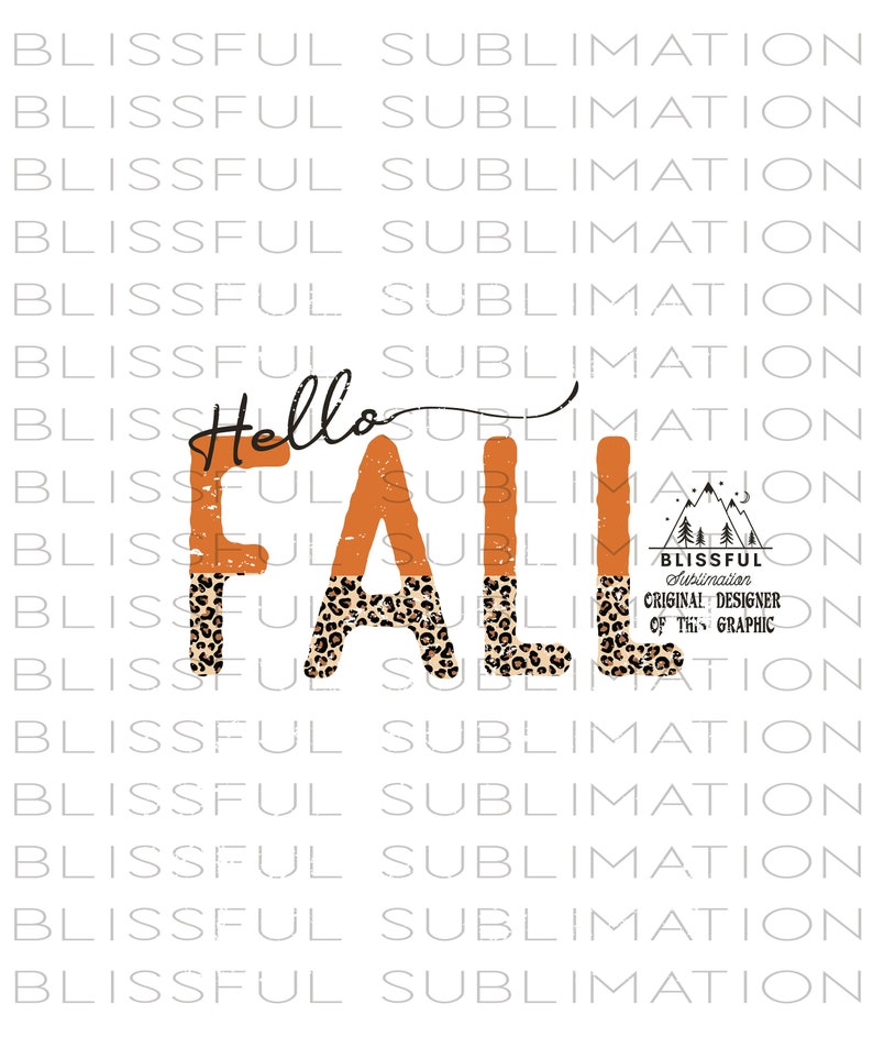 Hello Fall PNG Hello Fall Sublimation Fall Sublimation - Etsy