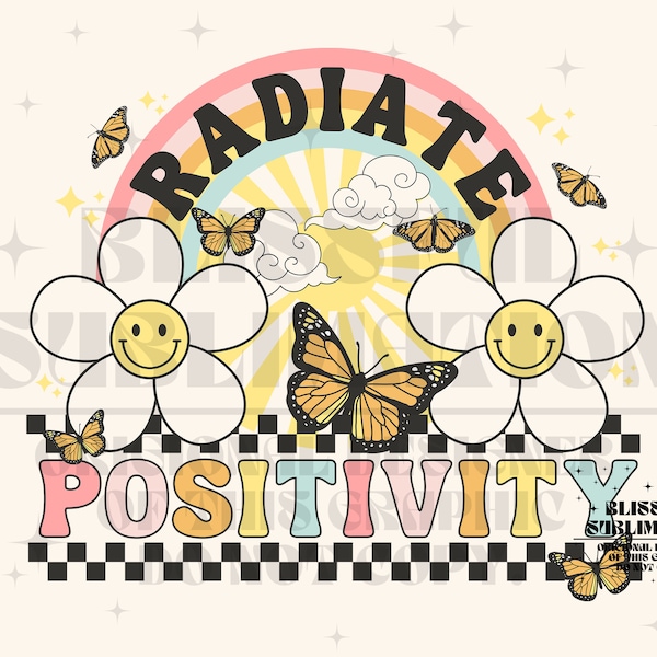 Radiate Positivity Png - Etsy