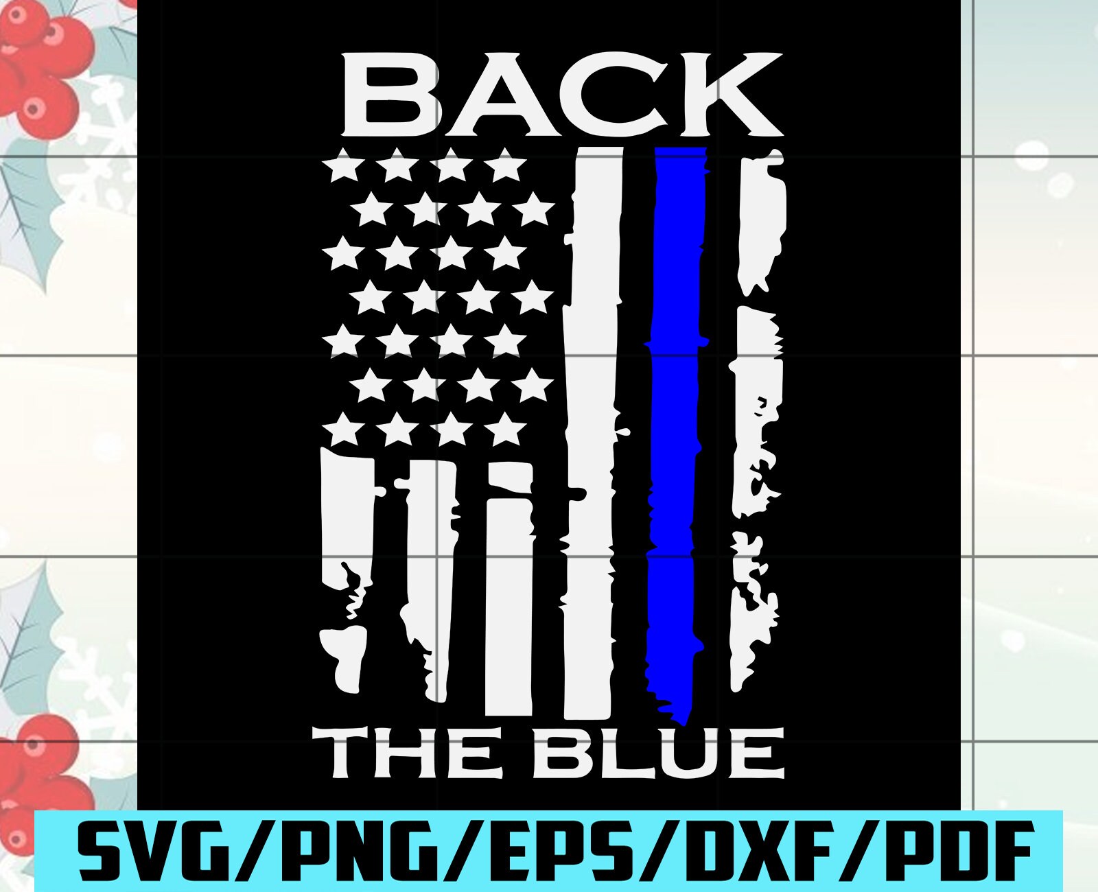 Back the blue flag svg Trending Svg back the blue svg flag | Etsy