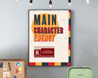 Main Character Energy Poster - Etsy