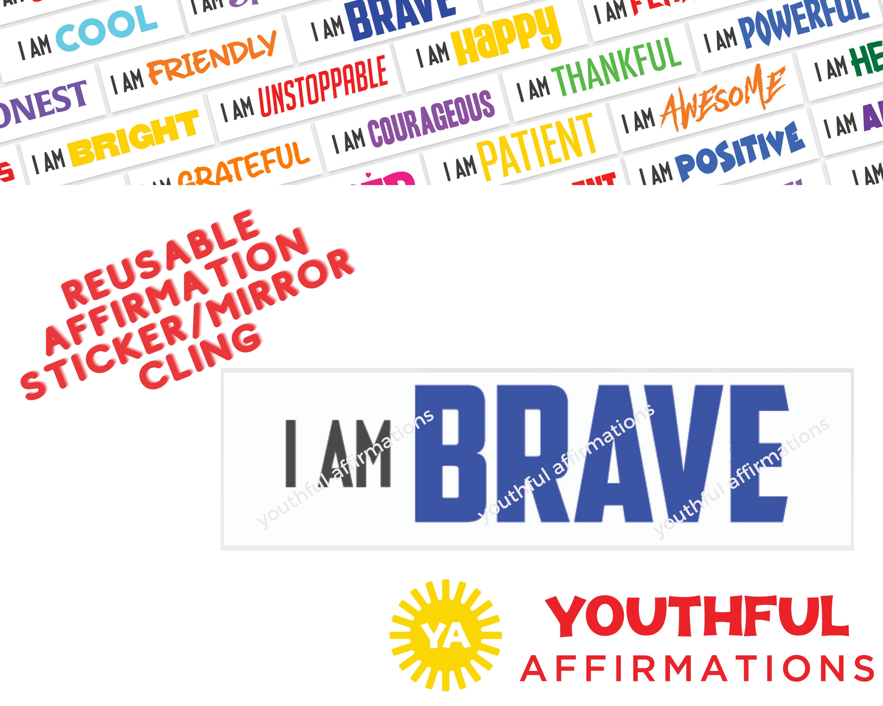 Reusable Affirmation Window Cling/mirror Cling/stickers - Etsy