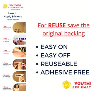 Reusable Affirmation Window Cling/mirror Cling/stickers - Etsy