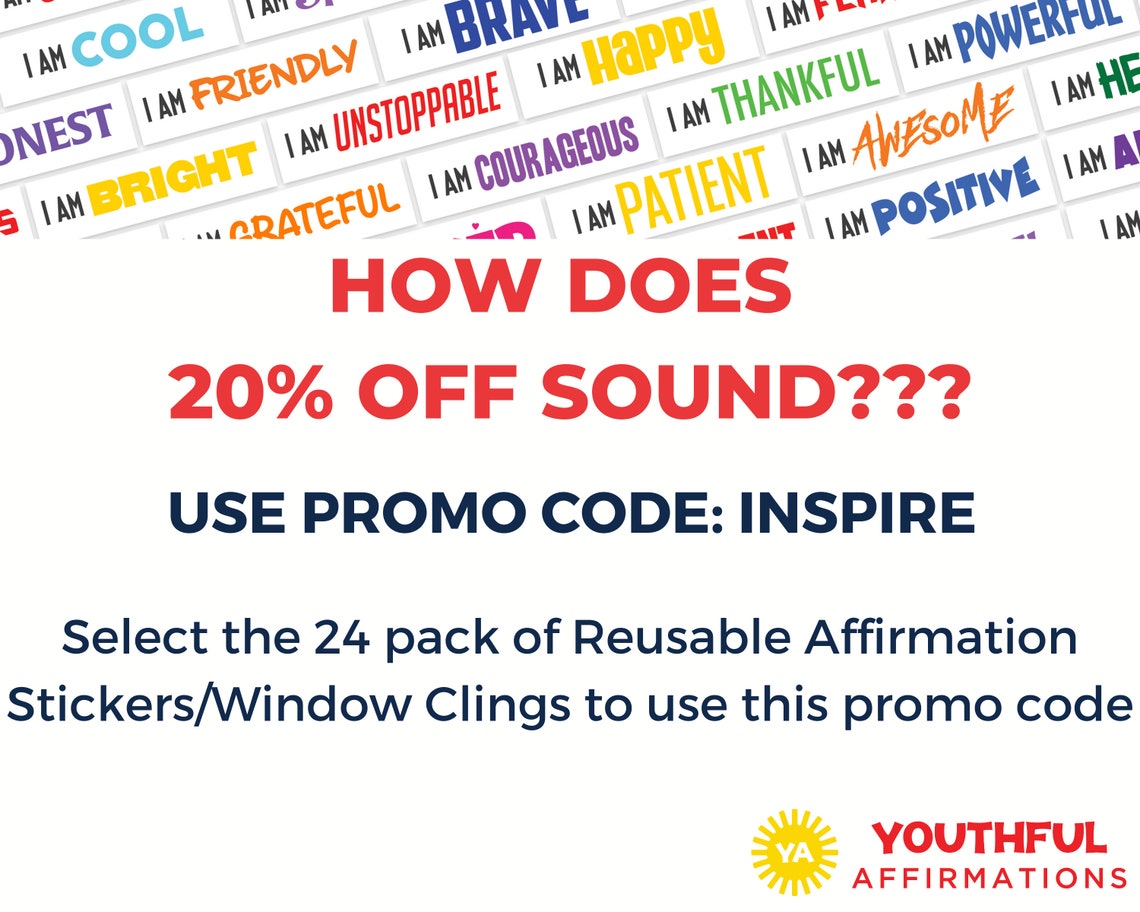 Reusable Affirmation Window Cling/mirror Cling/stickers - Etsy