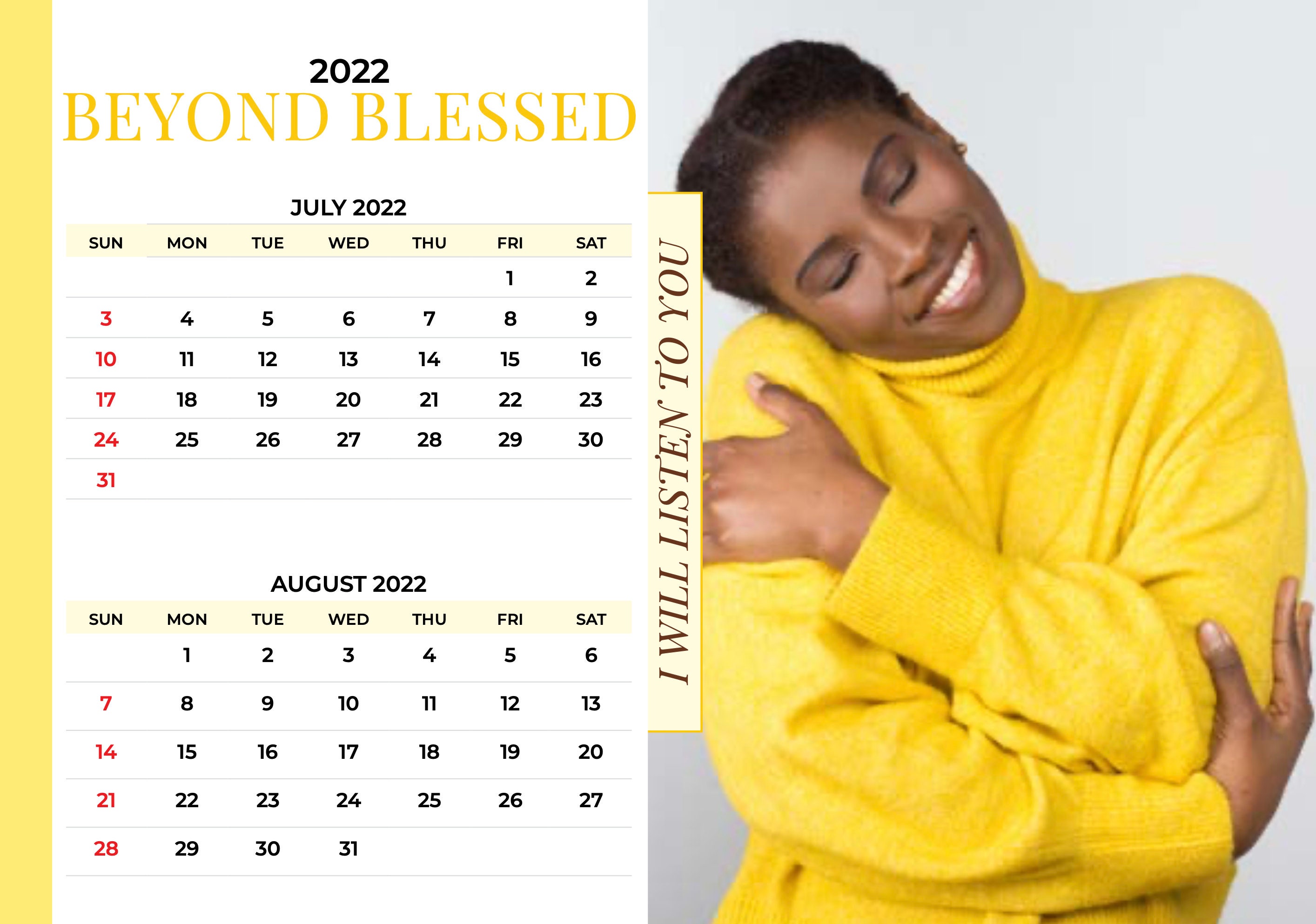 2022 Editable Interactive PDF Digital A5 Inspirational Calendar With ...