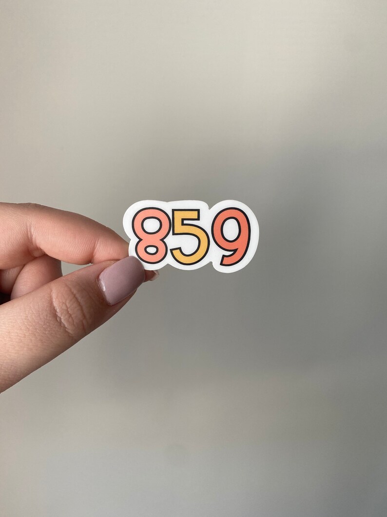 859 Area Code Sticker Kentucky Area Code | Etsy