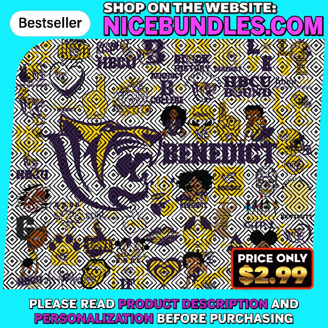 59 Files Benedict College Team Bundles Svg Benedict College - Etsy
