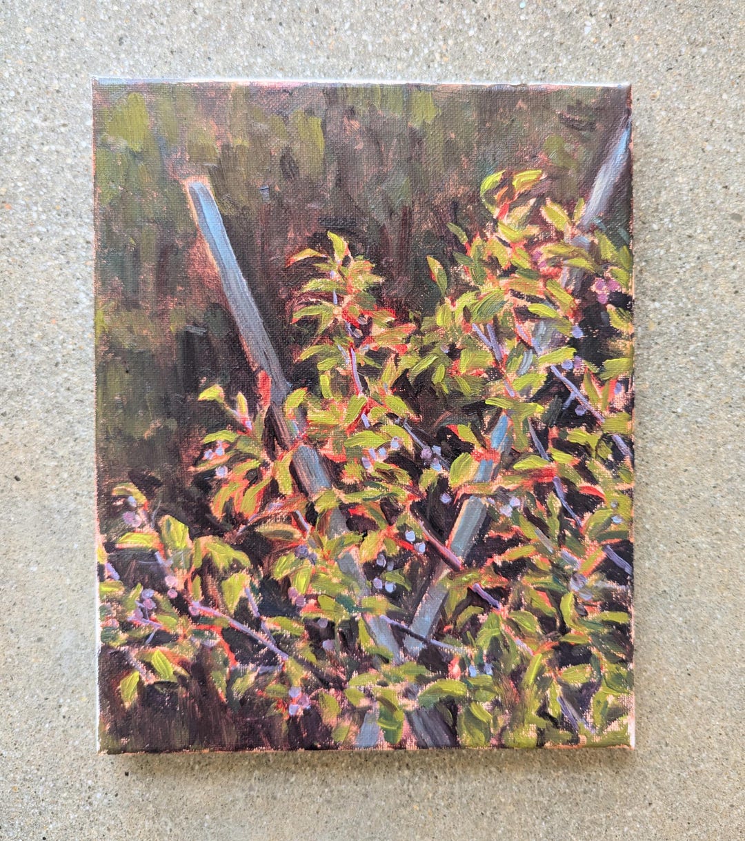 Blueberries Landscape Oil Painting - Etsy