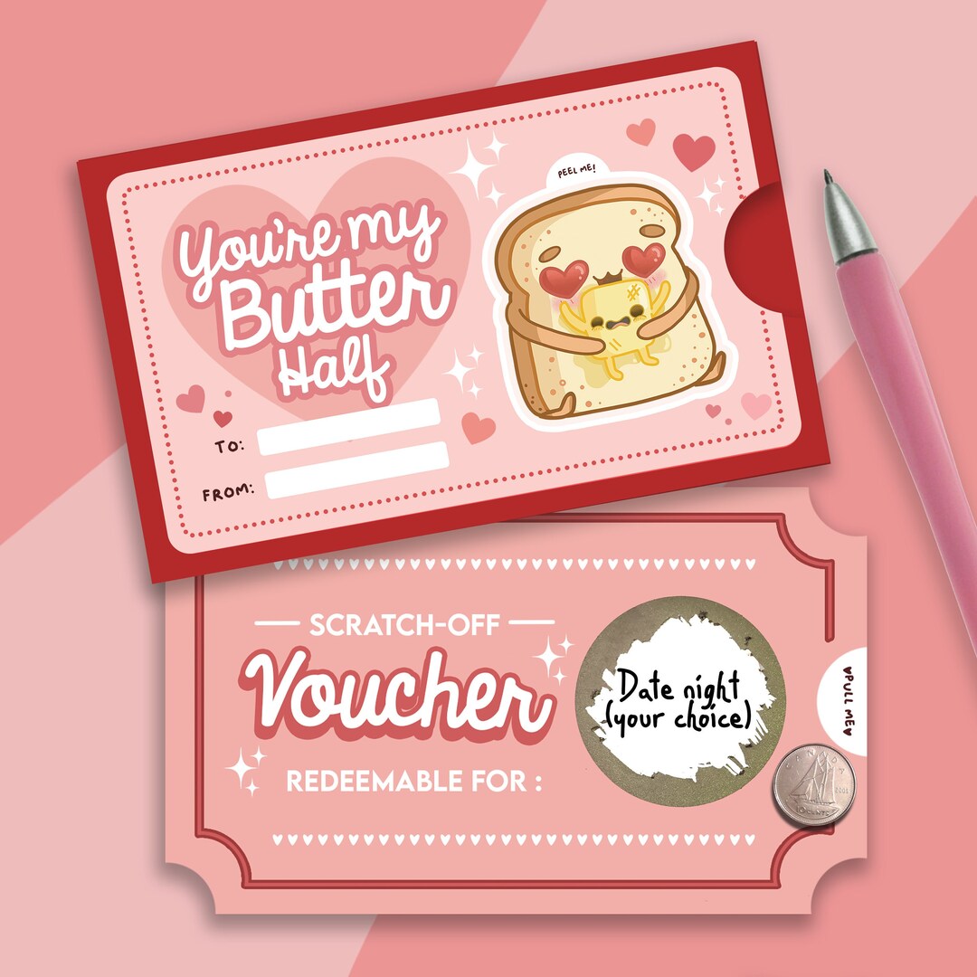 Scratch-off Love Voucher Love Coupon Toast Funny Pun Valentine's Day ...