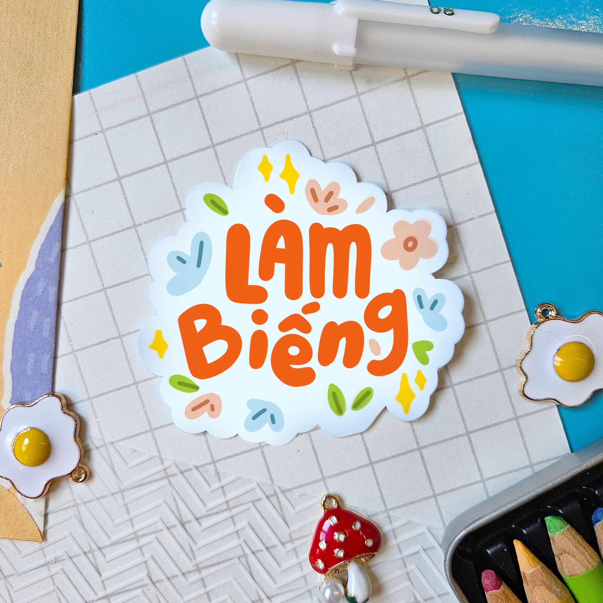 Funny Vietnamese Quote Stickers Food Sticker Asian Kawaii - Etsy