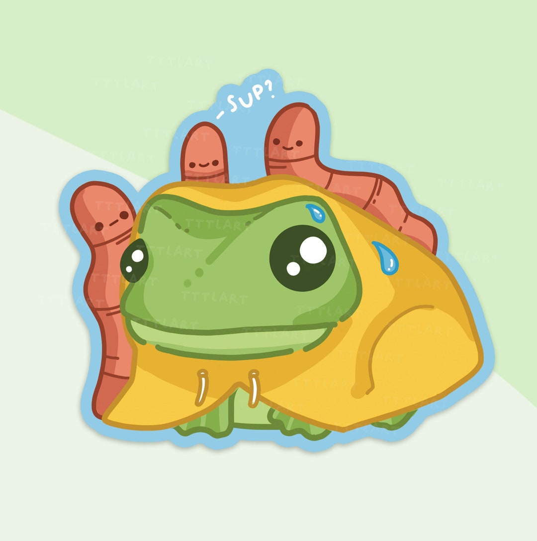 Frog Rainy Sticker Vinyl Bullet Journal Stickers, Planner Stickers ...