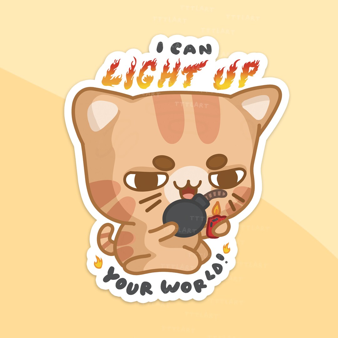 Cats/kitties Fire Sticker Bullet Journal Stickers, Planner Stickers ...