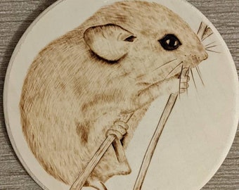 Pyrography Mouse - Etsy UK