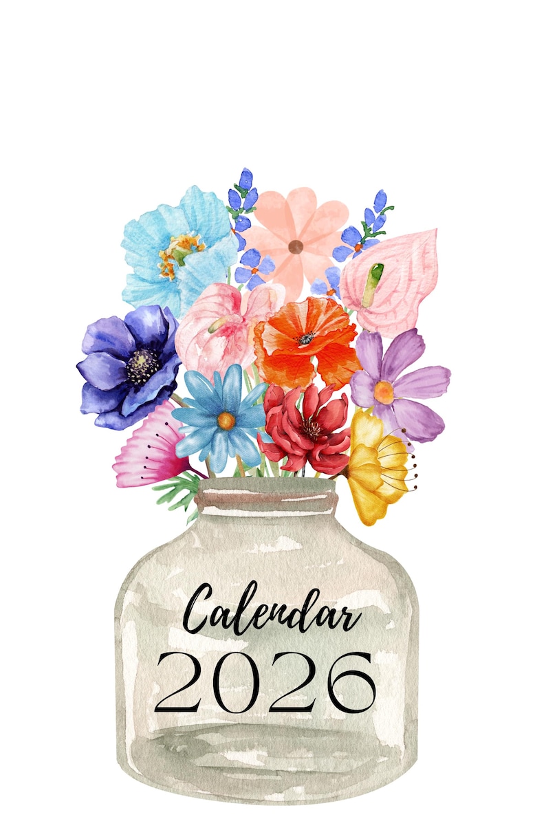 Floral Desk Calendar, Floral Calendar, Calendar Png, Desktop Calendar ...