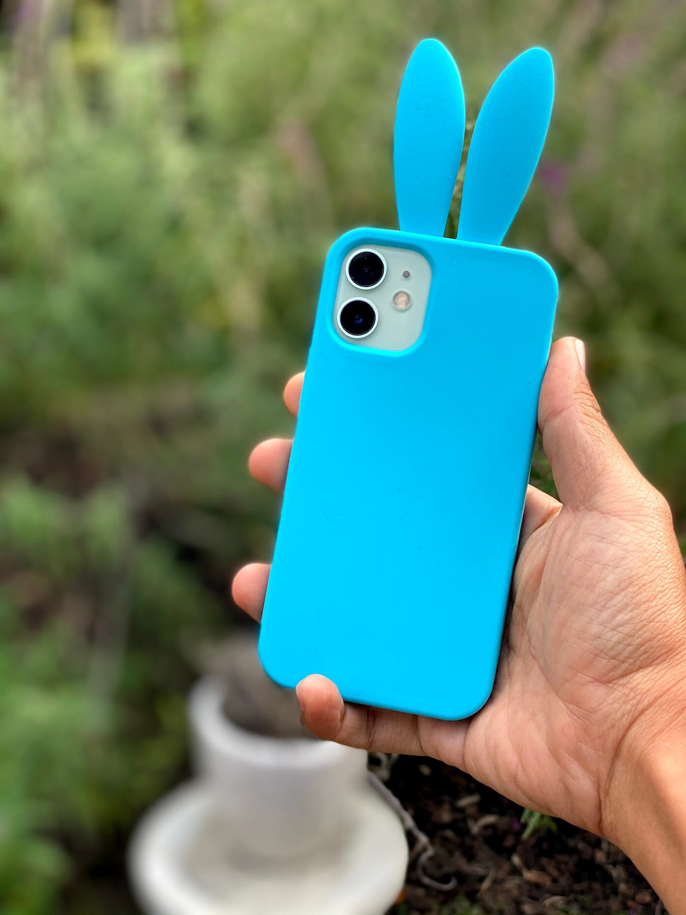 Iphone 12 Mini Rabbit Bunny Ears Phone Case Silicone: Pink - Etsy
