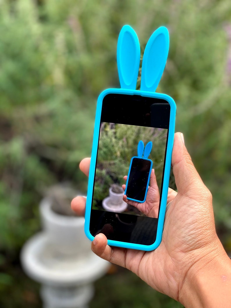 Iphone 12 Mini Rabbit Bunny Ears Phone Case Silicone: Pink | Etsy