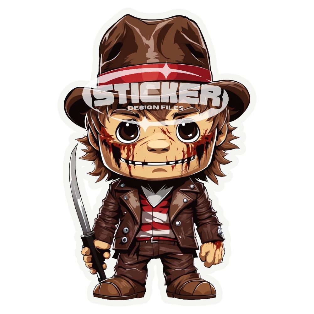 HORROR CHIBI PNG Sticker Design Bundle 23 Classic Chibi Horror Print ...