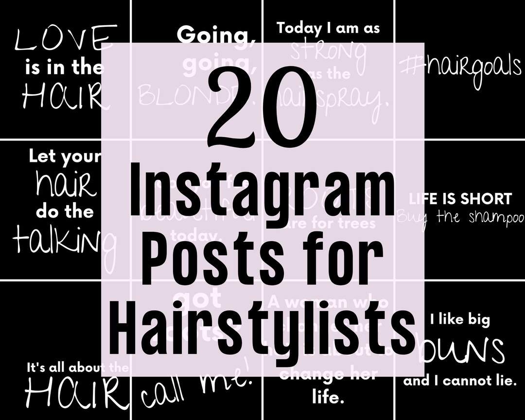 Hairstylist Instagram Post Templates 20 Ready-to-use and - Etsy