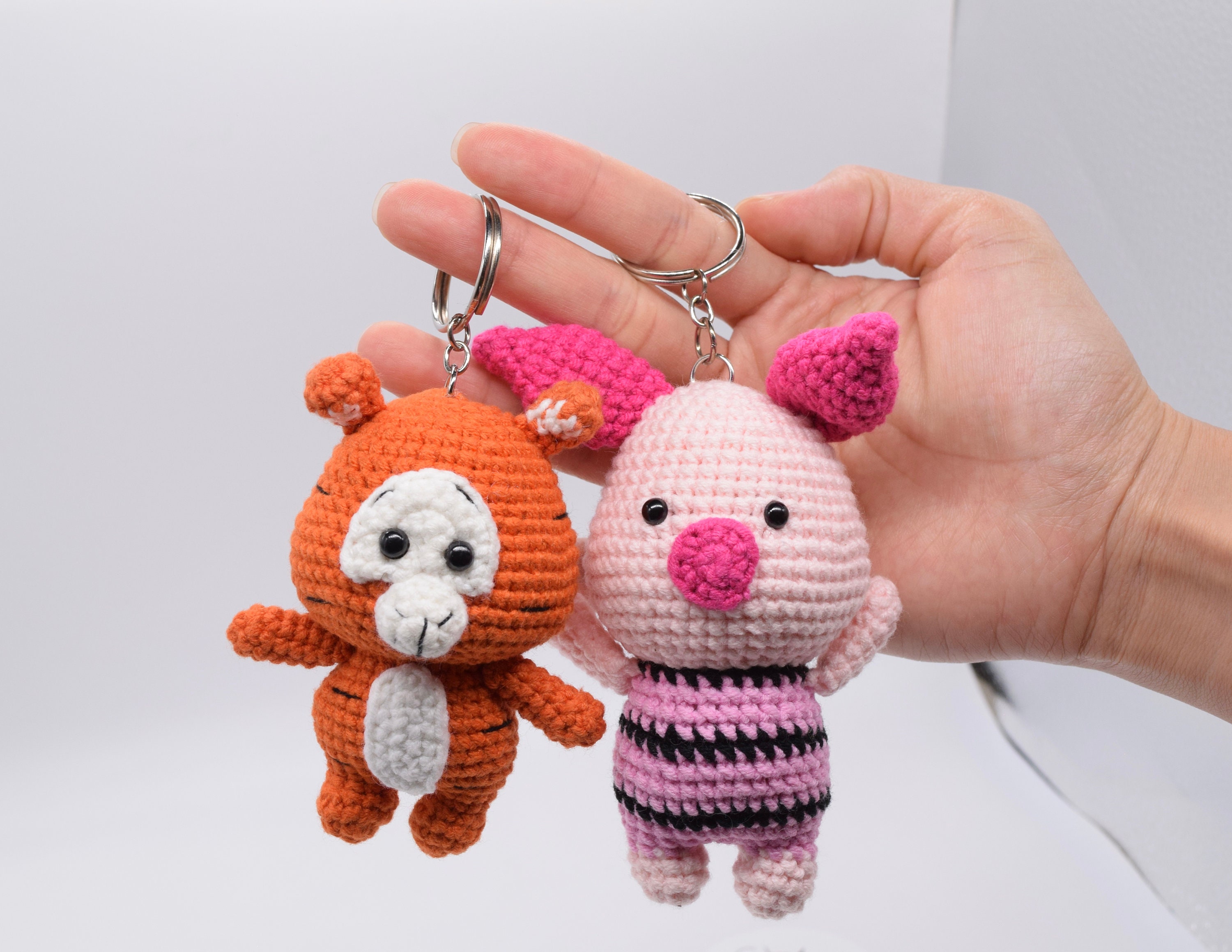 Disney Animal Winnie the Pooh Crochet Keychain Chain for - Etsy