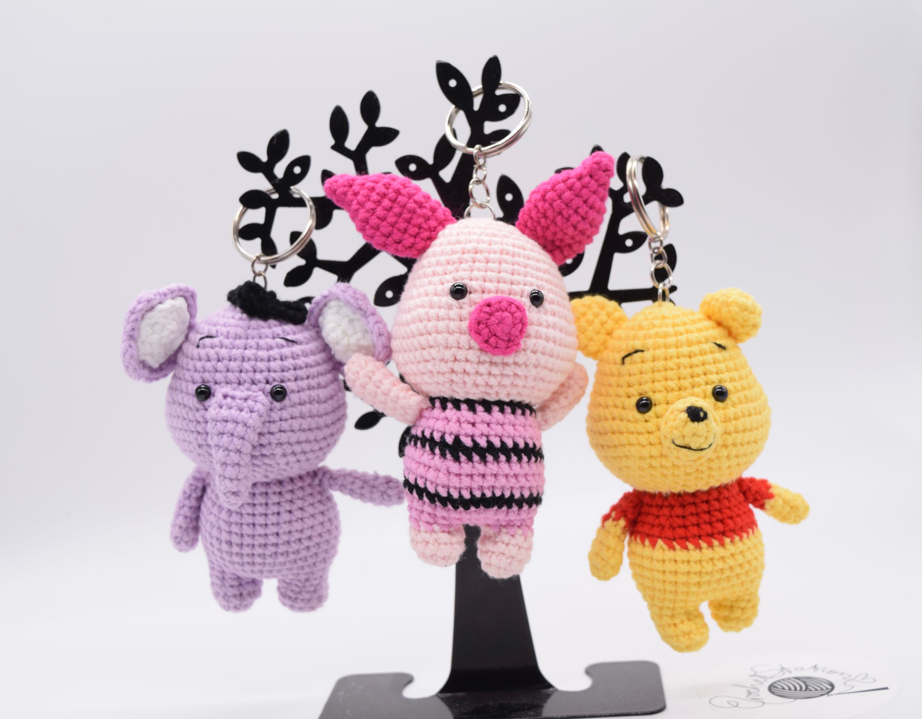 Disney Animal Winnie the Pooh Crochet Keychain Chain for - Etsy