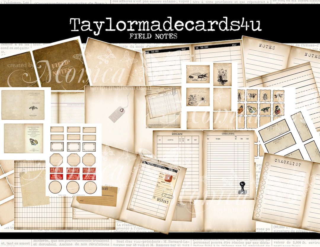 Field Notes Digital Kit With Tags and Labels - Etsy