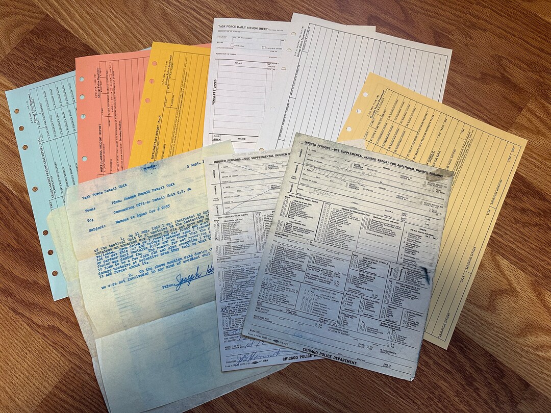 Vintage Chicago Police Detective Documents Law Ephemera Set of 10 - Etsy