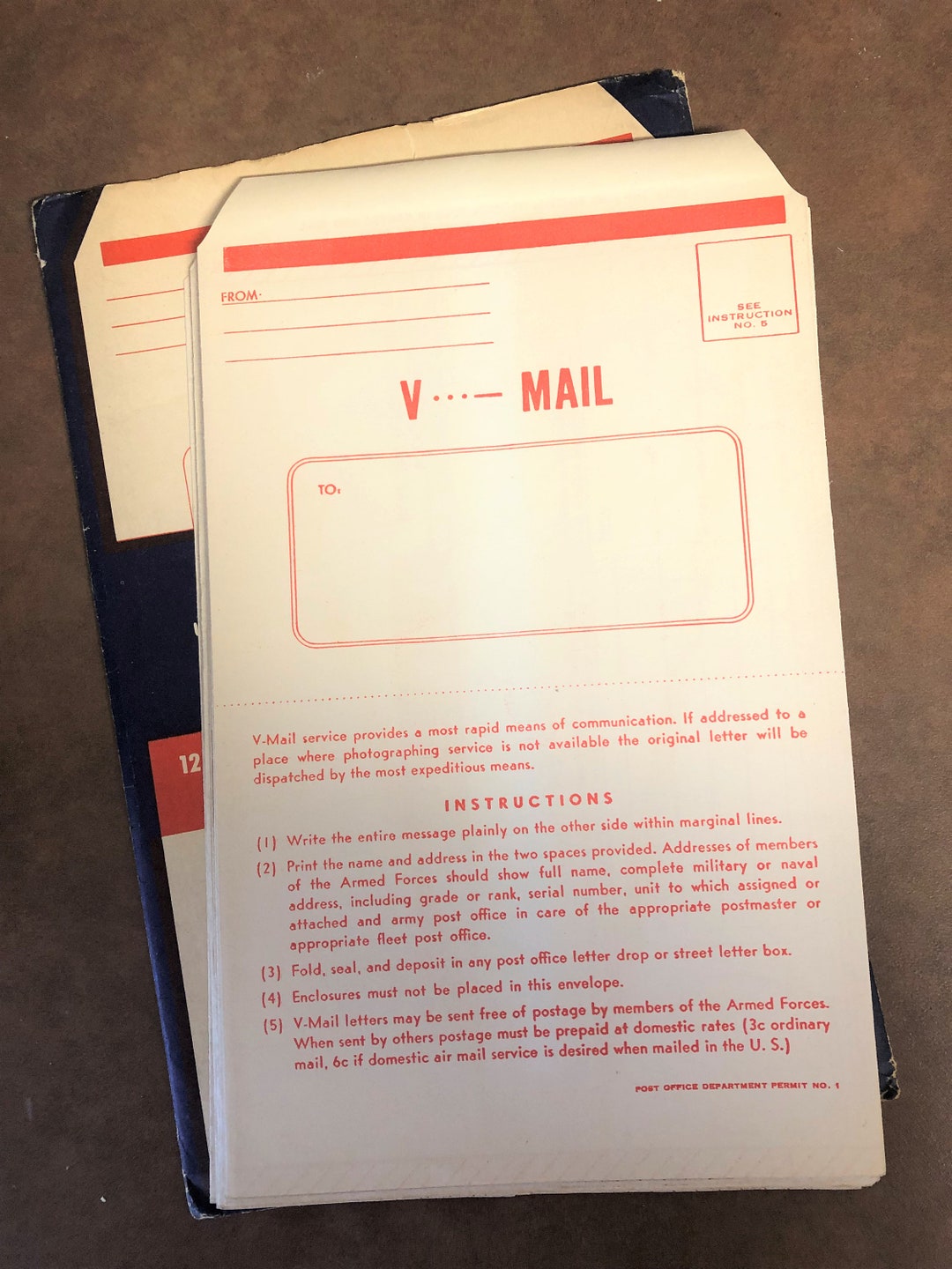 WW2 Official US Army Military V-MAIL Censored Letter Sheet Envelope - Etsy