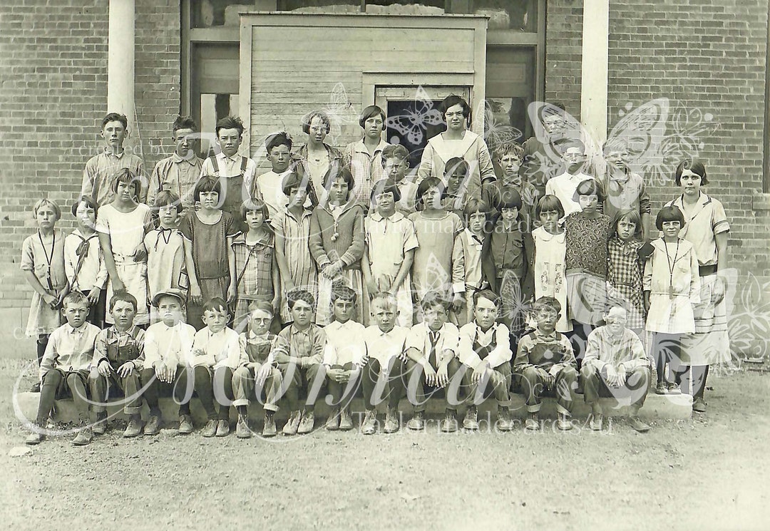 Vintage School Class Photo - Black and White 1920's - Etsy