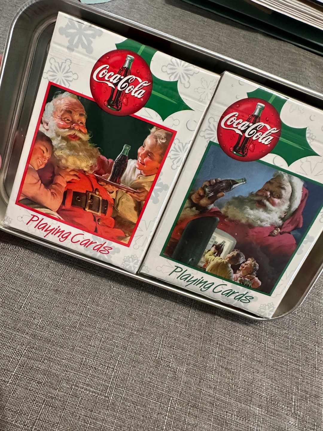 Coca Cola Christmas Collection Card Set, Santa Cards, Coca Cola Cards ...