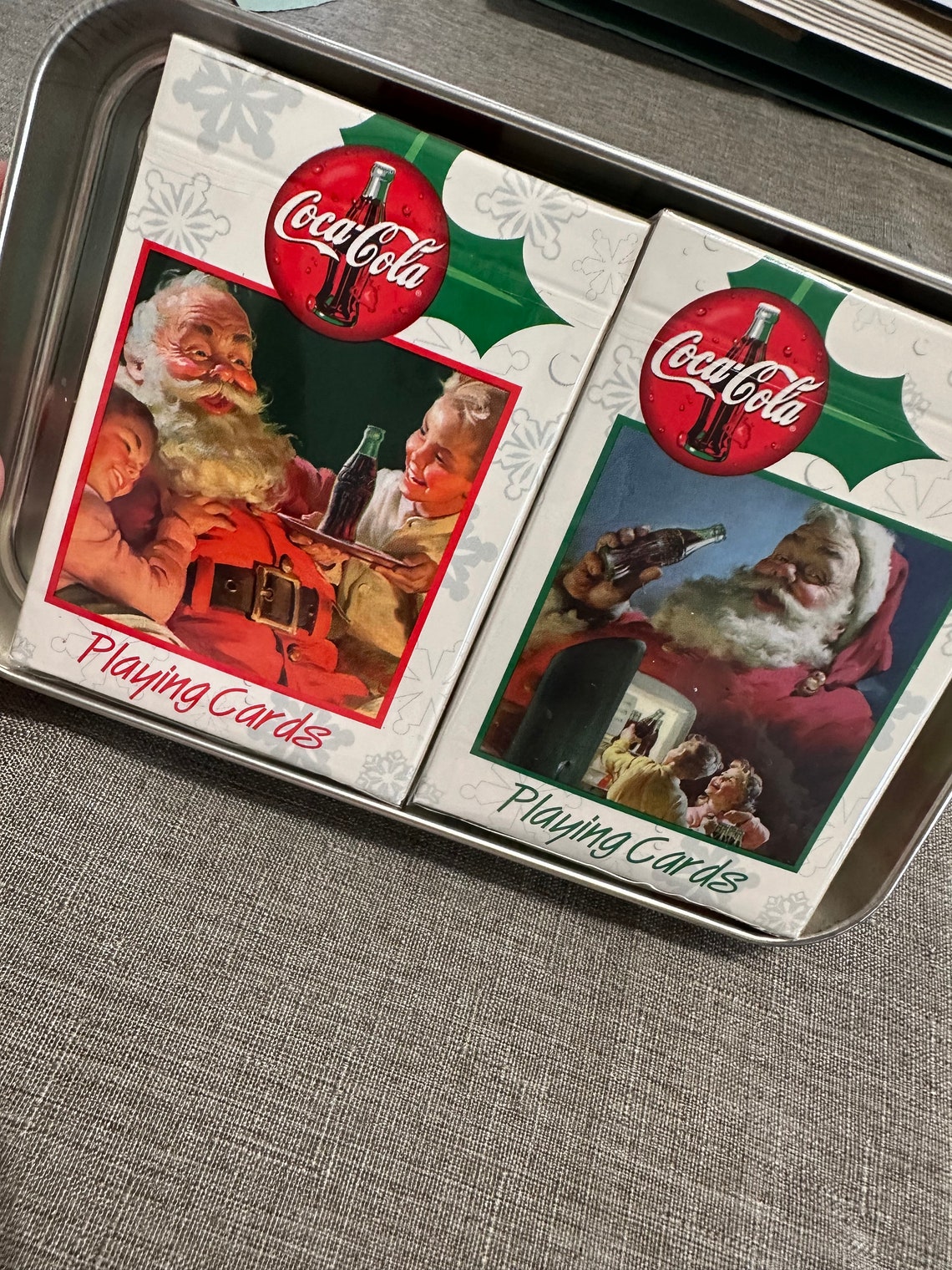 Coca Cola Christmas Collection Card Set, Santa Cards, Coca Cola Cards ...
