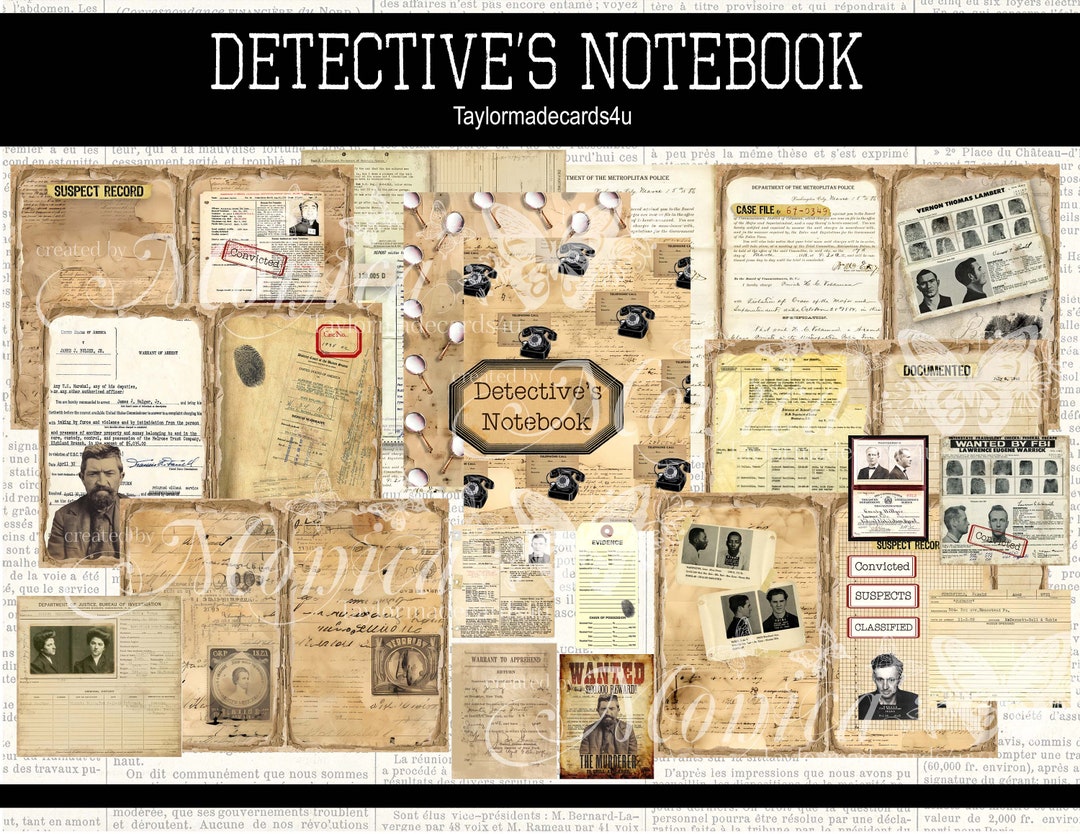 Master Detective, Criminal, Digital Journal Kit, Alcatraz, Card Making ...