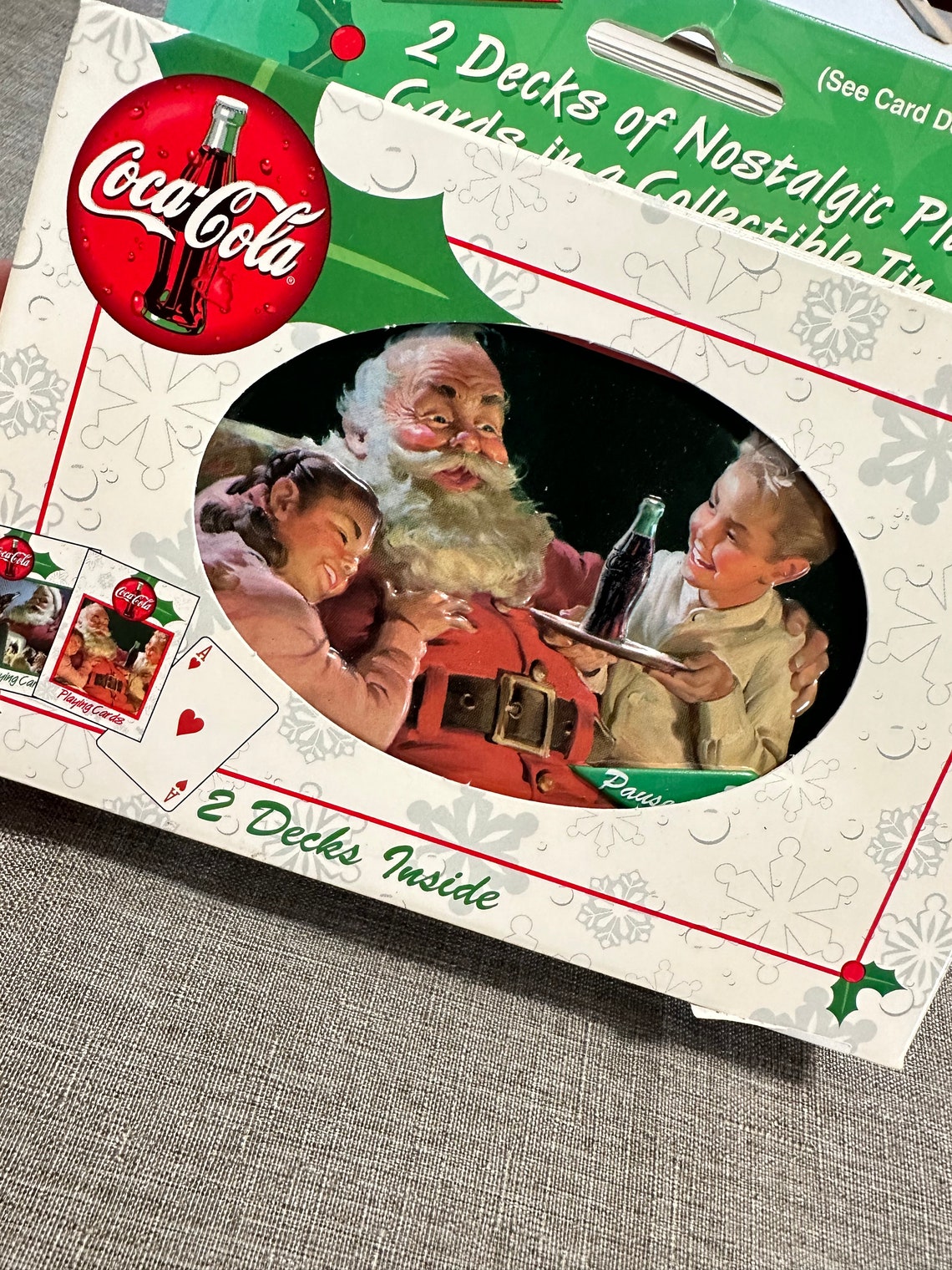 Coca Cola Christmas Collection Card Set, Santa Cards, Coca Cola Cards ...