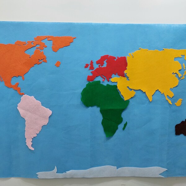Felt World Map - Etsy