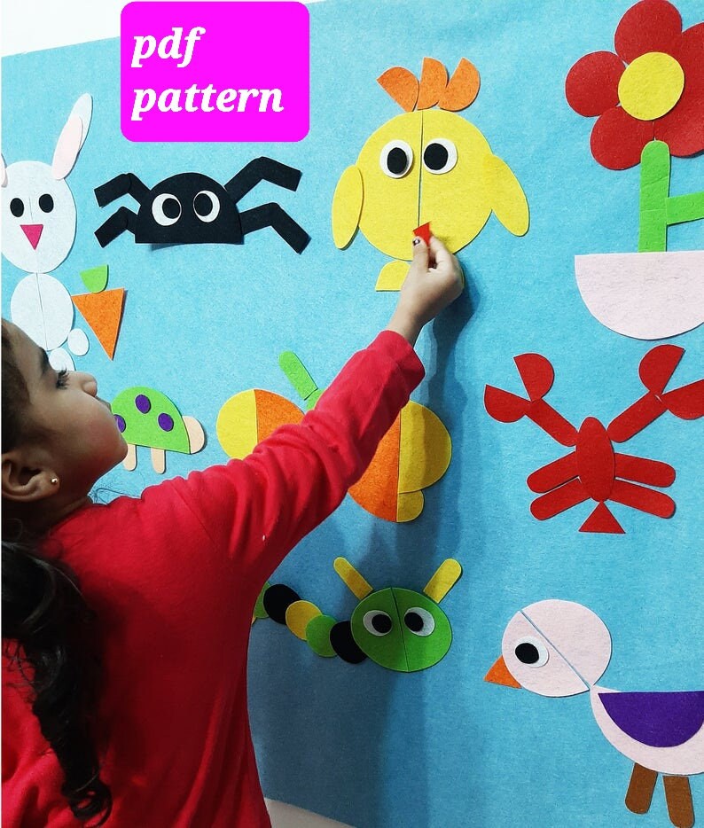 Pattern for Geometric Shapes Felt Board // Instanat Download - Etsy