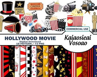 Movie Night Clip Art - Etsy