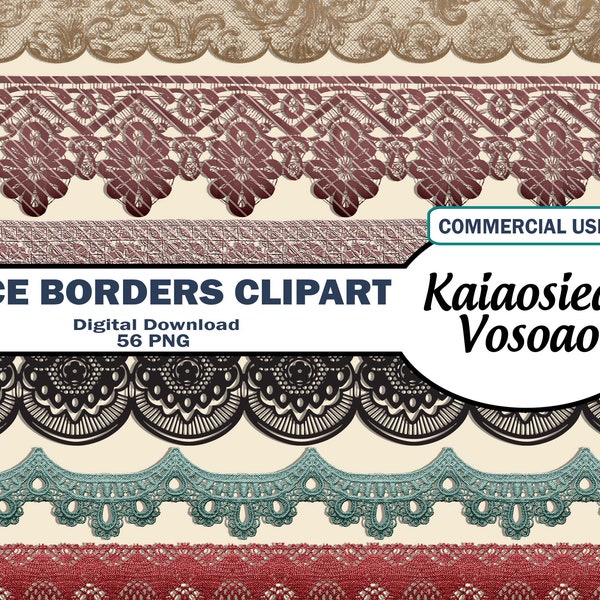 Lace Border Clipart - Etsy