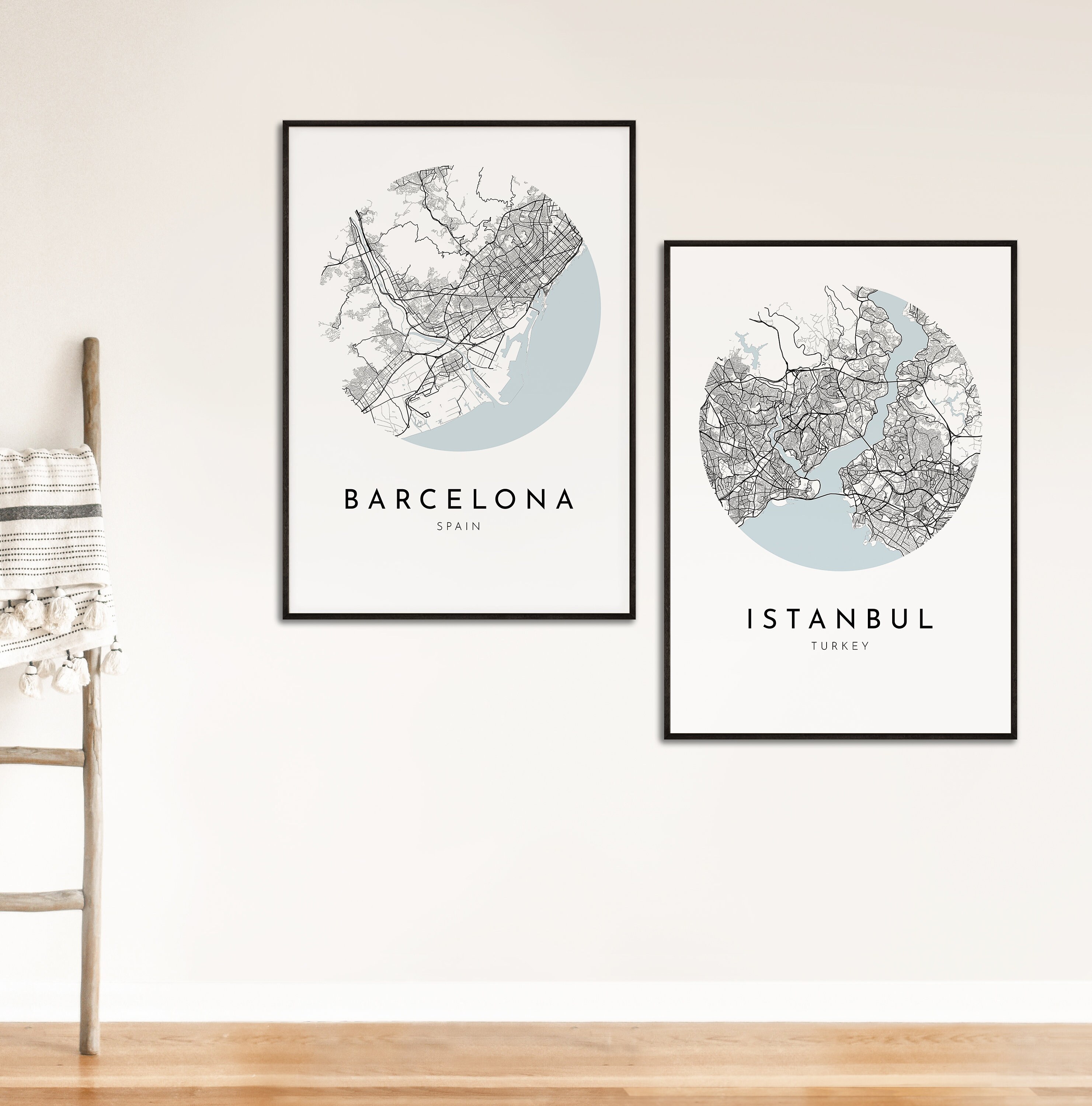 VIRGINIA BEACH City Map PRINTABLE Black and White Circle Map | Etsy