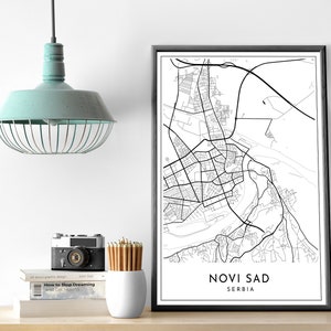 NOVI SAD City Map PRINTABLE Black and White Wall Art Poster - Etsy