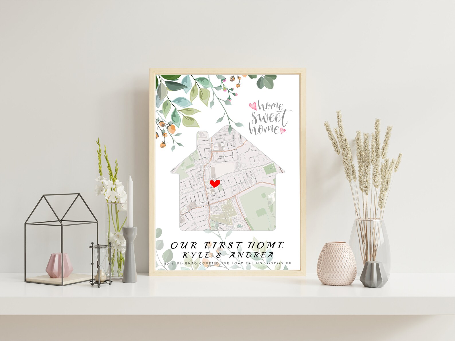 New Home Custom Map PRINTABLE Personalized Location Poster | Etsy