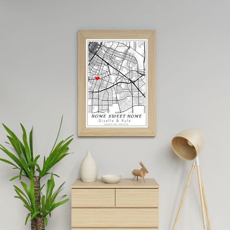 New Home Custom Map PRINTABLE Personalized Location Poster First Home ...
