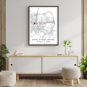 New Home Custom Map PRINTABLE Personalized Location Poster First Home ...