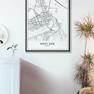NOVI SAD City Map PRINTABLE Black and White Wall Art Poster - Etsy