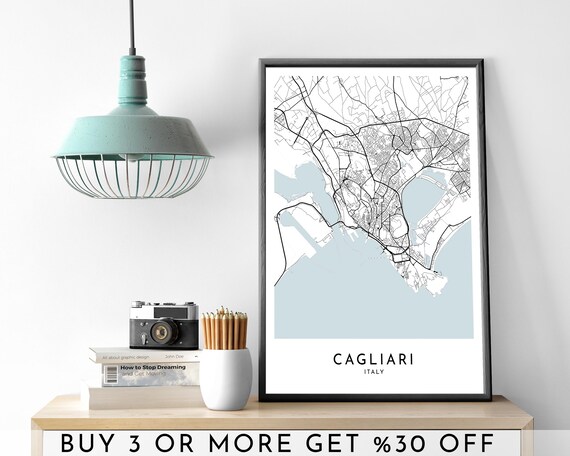 Cagliari Italia Mapa De Ciudades