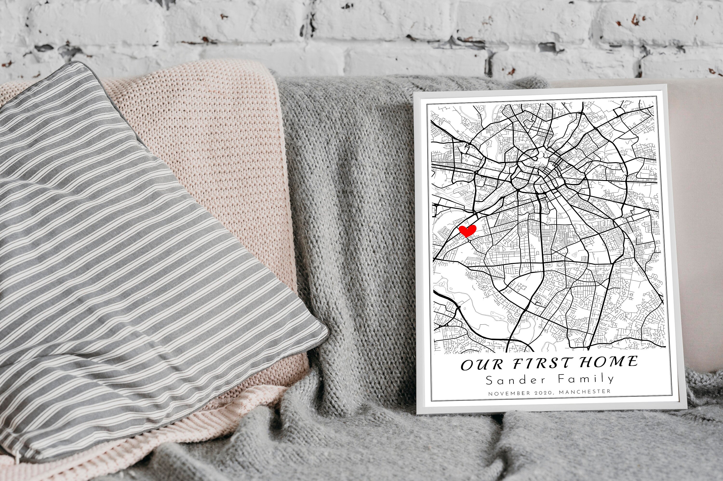 New Home Custom Map PRINTABLE Personalized Location Poster First Home ...