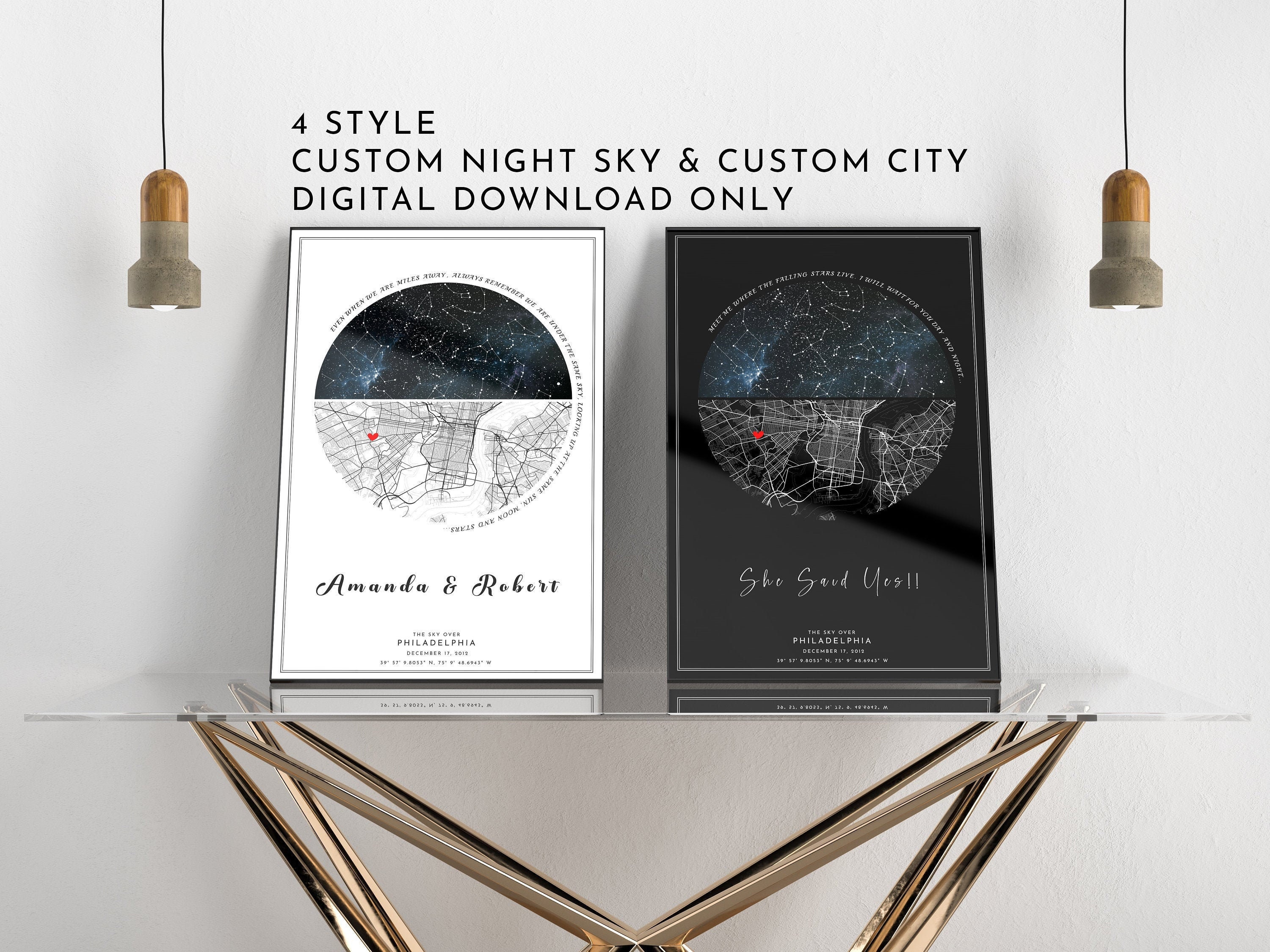 CUSTOM STAR MAP Under These Stars Print Constellation Map | Etsy Australia